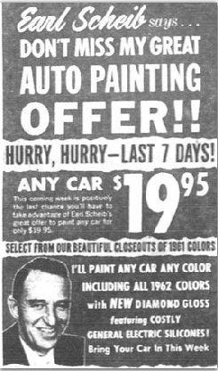 Earl Scheib Says ... Don't Miss My Great Auto Painting Offer!! | Print ...