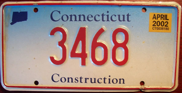 Construction License Plate