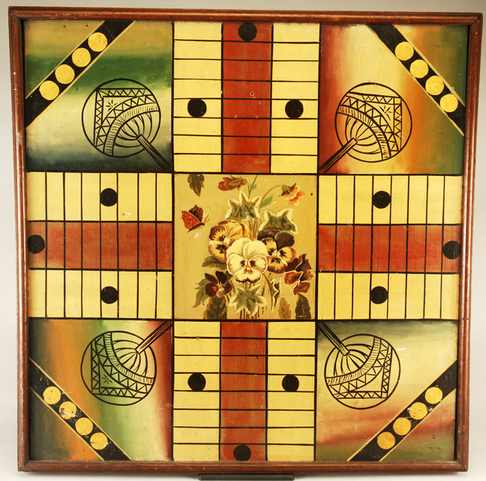Floral Decorated Parcheesi Gameboard | Board Games | hobbyDB